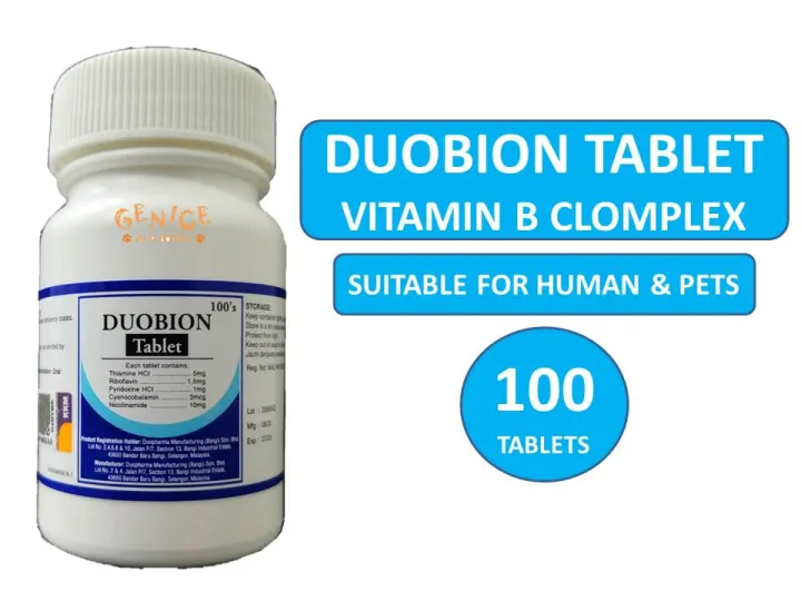 Duobion B Complex 100 Tablets | Suitable for human & pets (Previously ...
