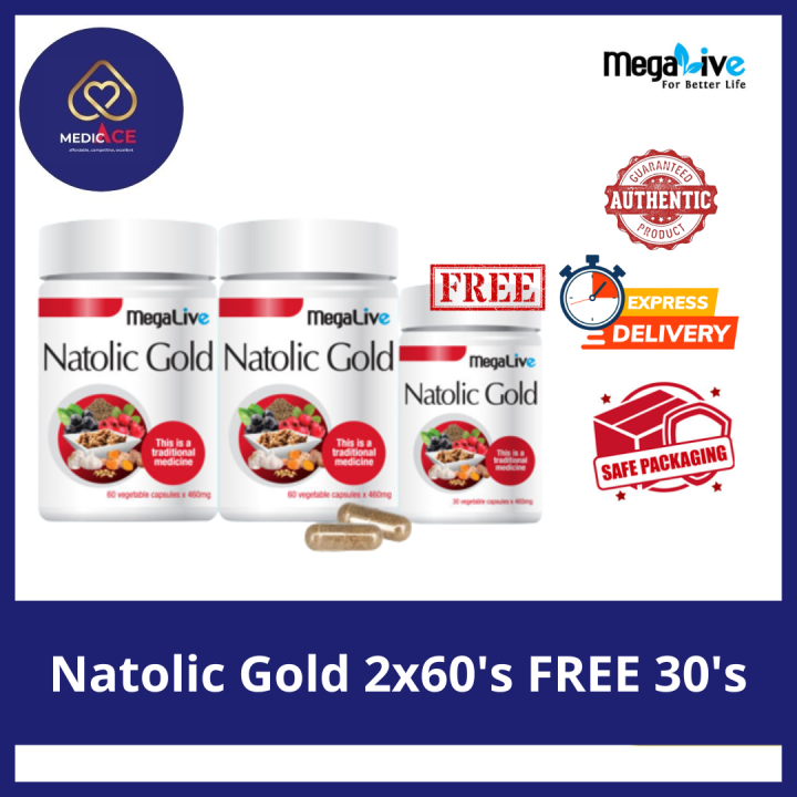 MegaLive Natolic Gold 60's/2X60's+30's (Exp: 05/2024) | Lazada