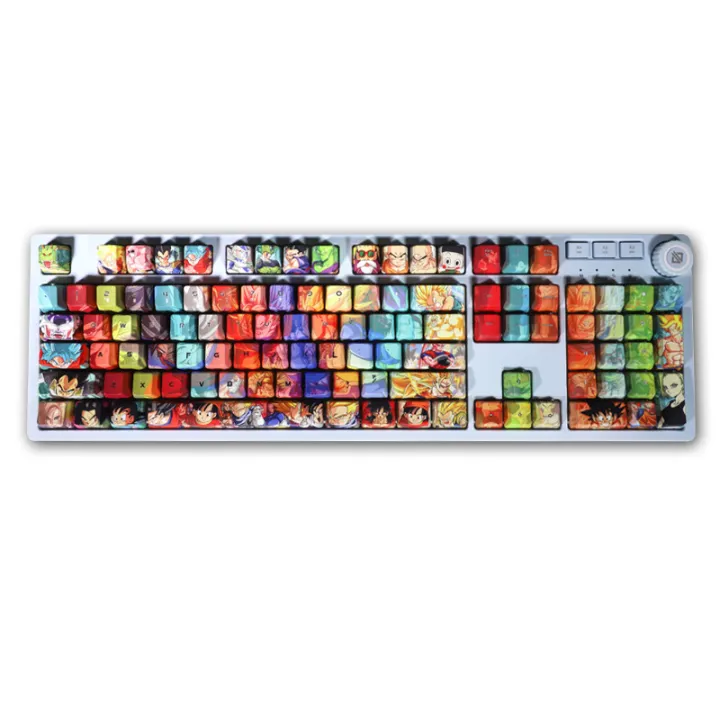 Mechanical Keyboard Japanese Cartoon Dragon Keycaps Cherry Profile PBT ...