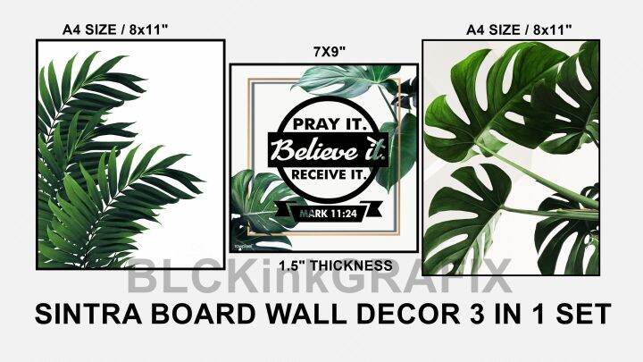 SINTRA BOARD / 3 A4 SIZE / SOLD PER SET / PHOTO FRAME / WALL DECOR ...