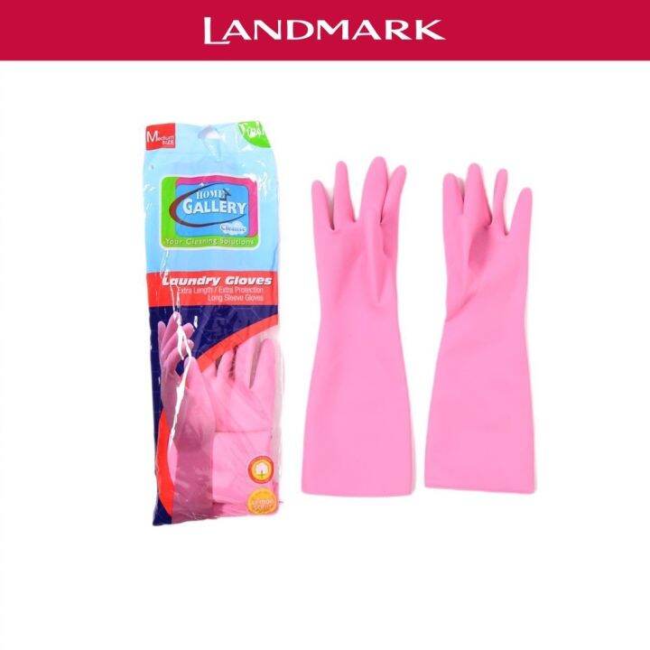 Landmark HG-LG02M Home Gallery Laundry Gloves Made Of Latex In Pink ...