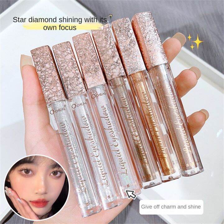 O'CHEAL อายแชโดว์เหลวไฮไลท์เลื่อมอายแชโดว์ระยิบระยับหนอนไหมคริสตัลคงทน ...