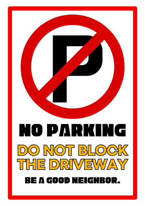 NO PARKING SIGNAGE - A4 SIZE LAMINATED OR WATERPROOF STICKER | Lazada PH