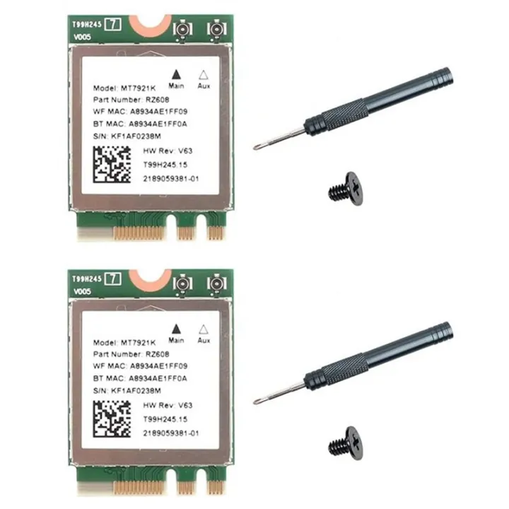 WiFi 6E WLAN M.2 2230 Network Card Dual Band 802.11Ax BT5.2 MT7921K for ...