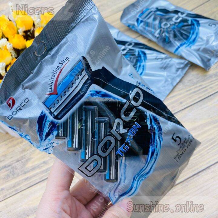 5pcs/pack Original Dorco Twin Blade Disposable Razors Fixed Type ...