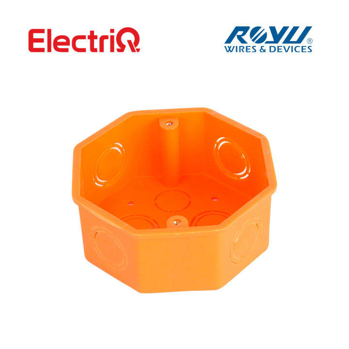 Electriq l Royu PVC Junction Box Orange 4 x 4 Electrical Box without ...