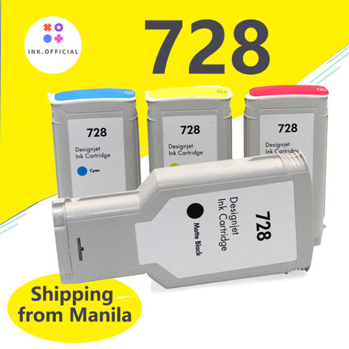 For HP 728 Ink Cartridge HP728 ink cartridge 300mL/130mL for HP Designjet T730 T830 black cyan ...