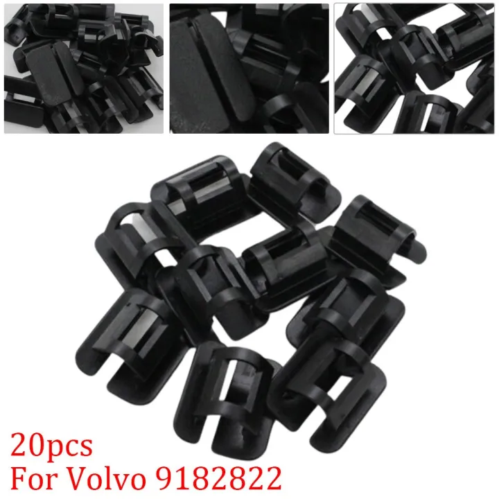 Volvo คลิปติดฝากระโปรงรถ20ชิ้น,คลิปแผ่นฉนวนไนลอนติดแน่นสำหรับรถ Volvo ...