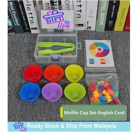 Counting Bears Rainbow bear With Muffin Cups Montessori Color Sorting ...