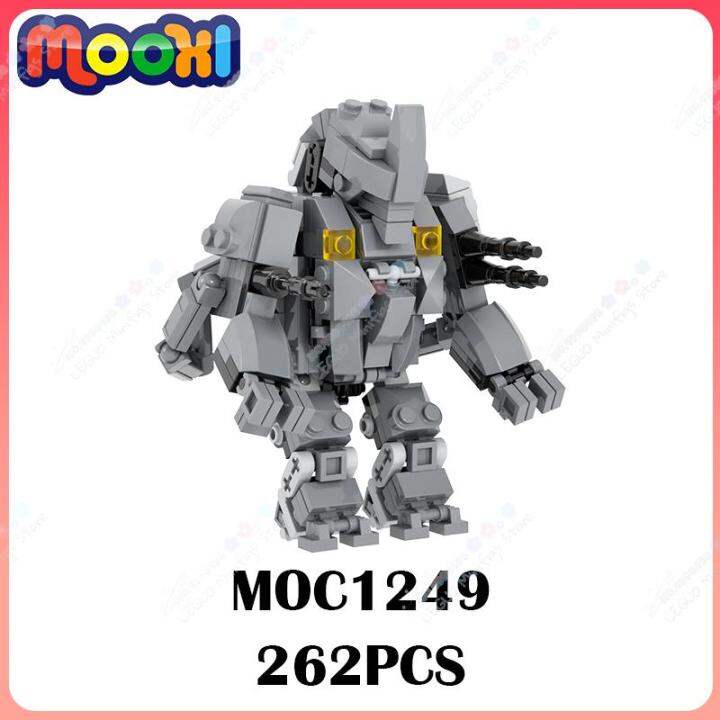 MOC1249 Creativity Series Rhinoceros Mecha Building Blocks Sci-Fi Power ...