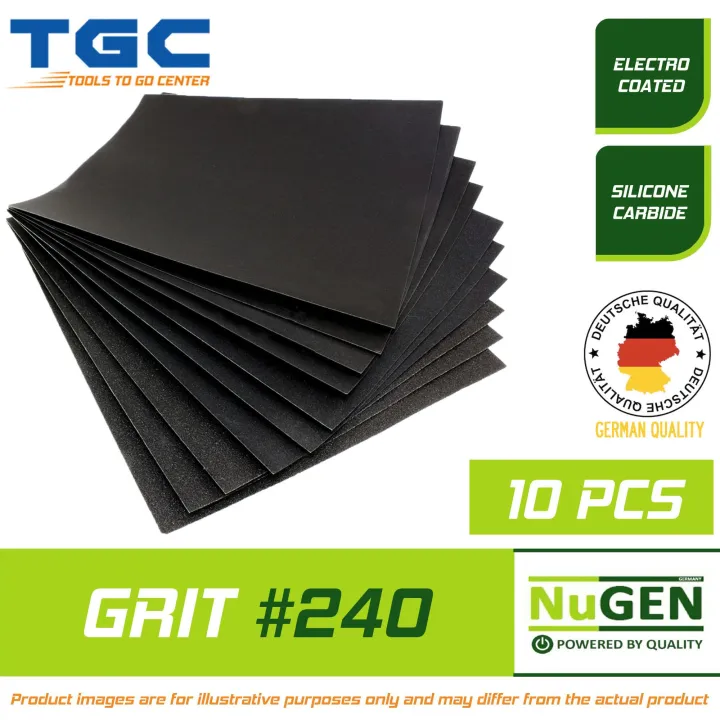 NuGEN Sandpaper 10PCS Grit #240 Waterproof Sand Paper 240 | Lazada PH