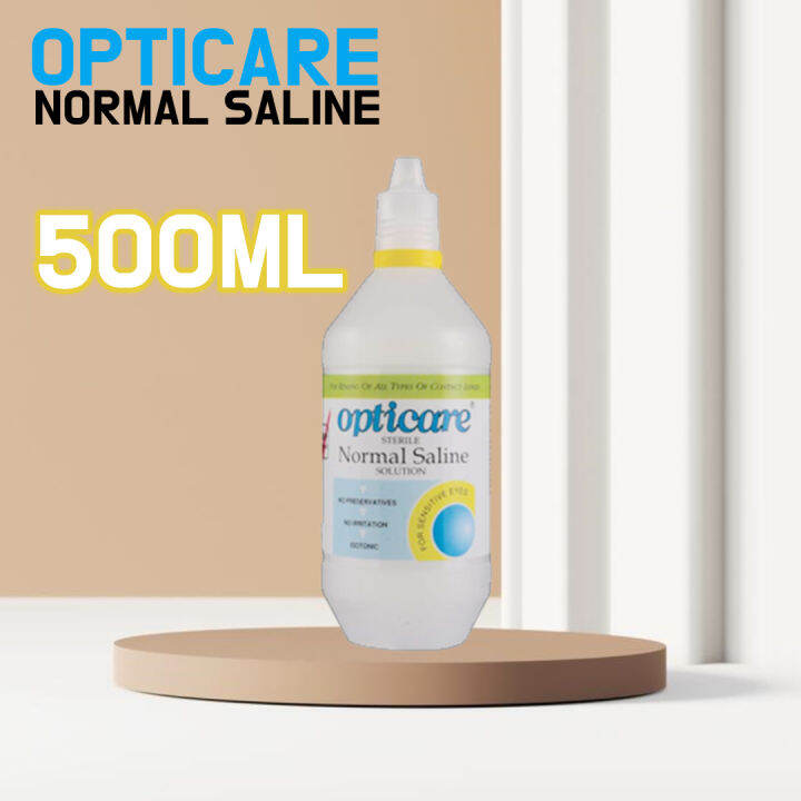 Opticare Sterile Normal Saline Solution (500ml) For Contact Lens | Lazada