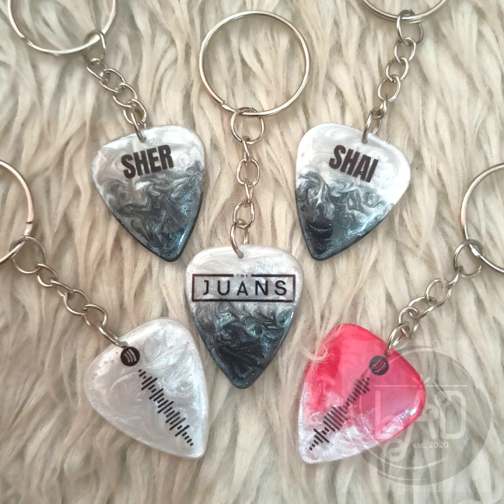 Customized Resin Guitar Pick with KEYCHAIN | Lazada PH