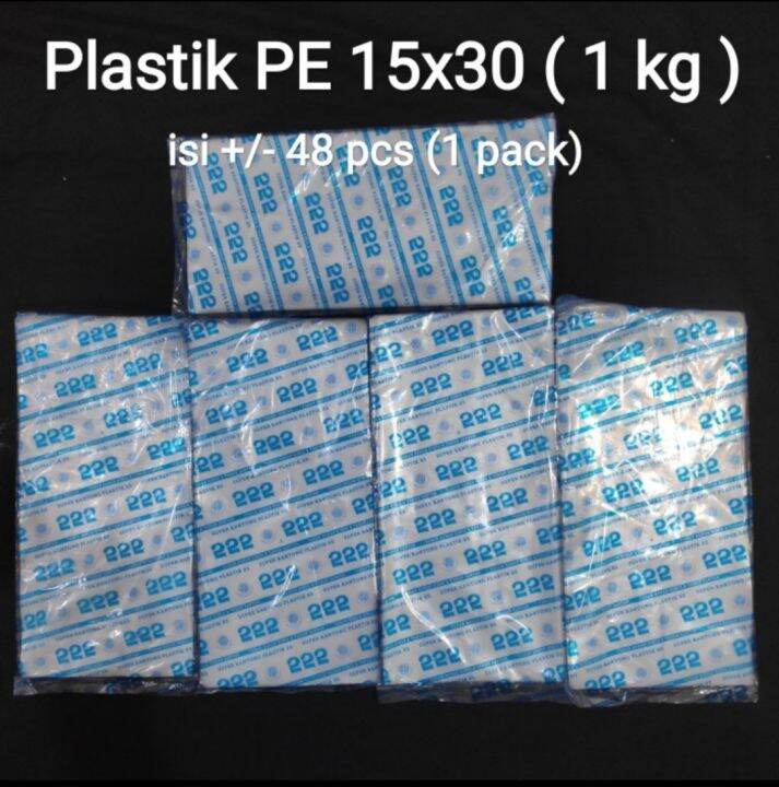 Kantong Plastik PE Uk 1 Kg (isi 5Bks) , PE 15x30, Plastik Es, Plastik Gula, Plastik Sayur ...