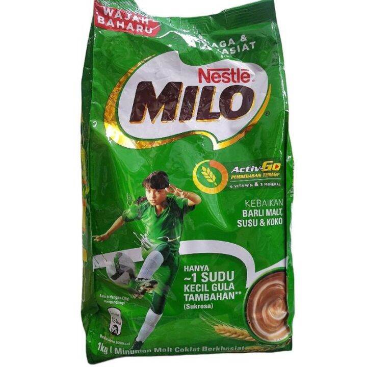 READY STOCK NESTLE MILO ACTIVE GO Chocolate Malt Powder milk 1KG ...