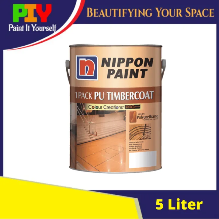Nippon Paint 1 Pack PU Timbercoat Cat (Page 2) Varnish Tahan Lama 5L ...