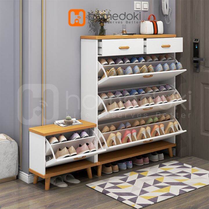Homedoki Rak Sepatu / Lemari Sepatu Kayu / Lemari Kabinet Kayu ...
