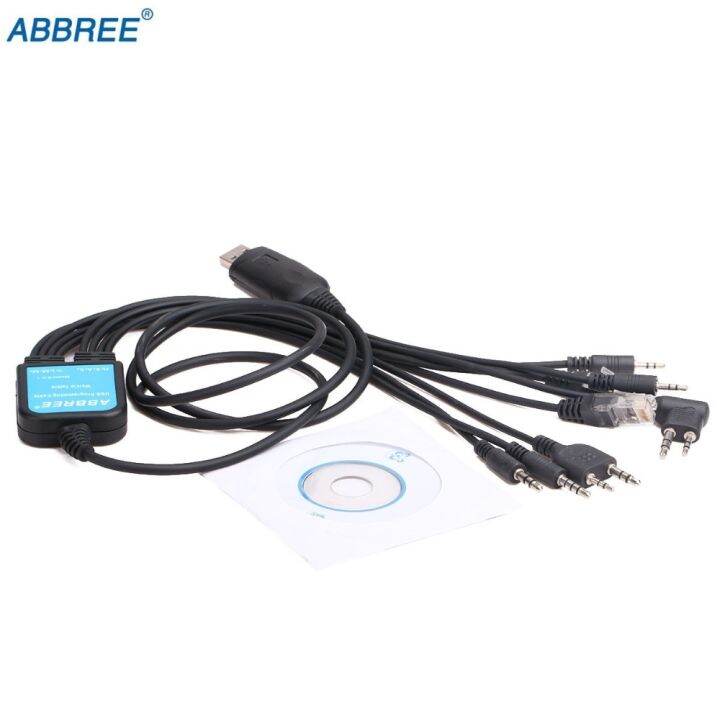 2022 New ABBREE 8 in 1 programming cable for kenwood baofeng motorola ...