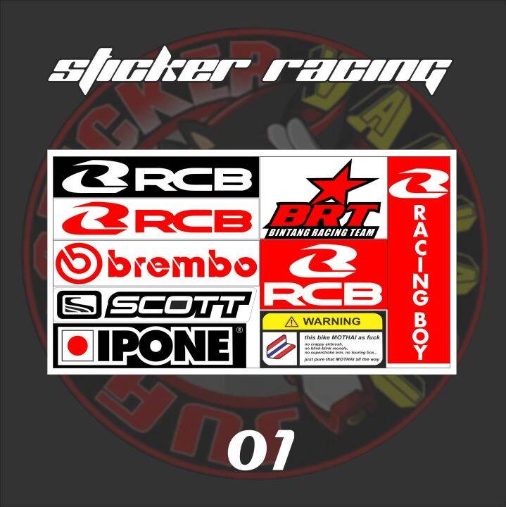 STICKER PACK SPONSOR RACING STIKER SPONSOR VINYL KODE .02 | Lazada ...