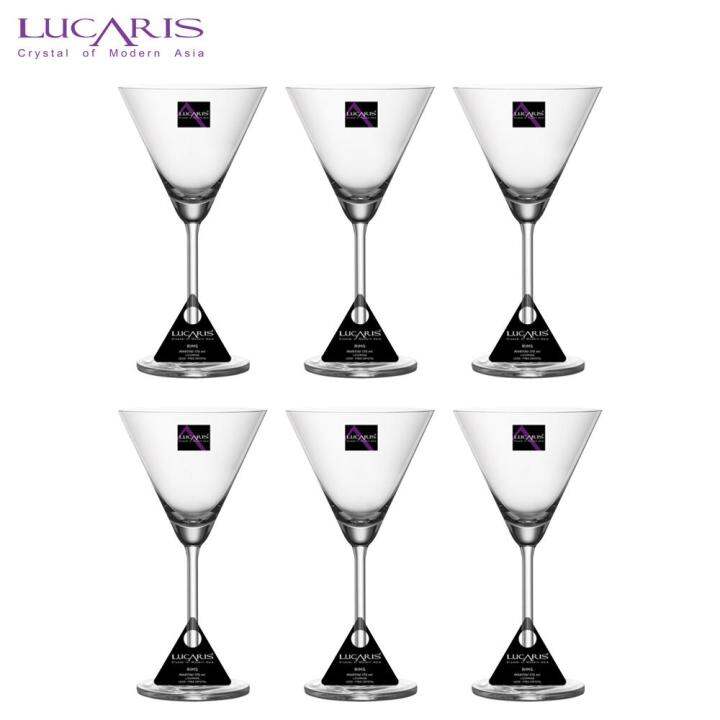 Lucaris Crystal Glass Rims Martini 175ml Set of 6 | Lazada PH