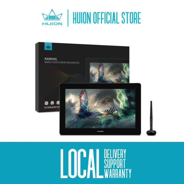 Huion Kamvas Pro 16 4K (GT1562) Android Support Graphics Drawing Tablet ...