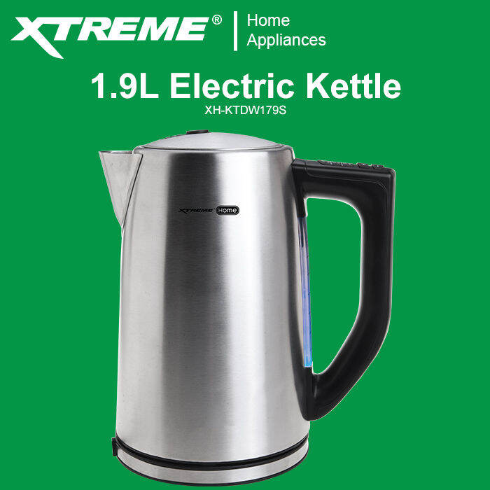XTREME HOME 1.9L Stainless Steel Cordless Electric Kettle (Silver) [XH ...