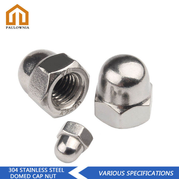 304 Stainless Steel Hexagon Domed Cap Acorn Nuts M3 M4 M5 M6 M8 M10 M12 Ball Head Nut Round Head ...