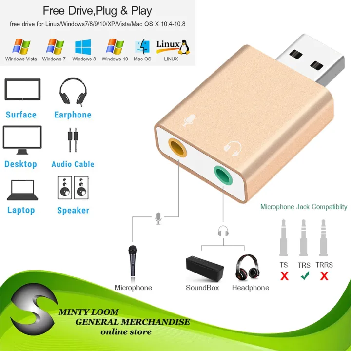 External USB Sound Card Mini HIFI Magical Voice Virtual 7.1 CH Adapter ...