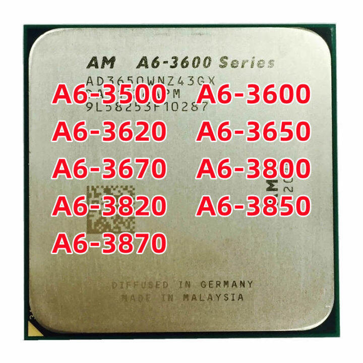 Desktop CPU Processor A6-3650 A6 3650 A6 3670 a8 3820 A8 3850 A8 3870 ...