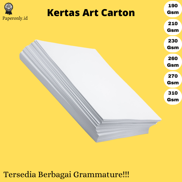 Kertas Art carton A4 Kertas Karton 100 lbr 190/210/230/260/270/310 gsm | Lazada Indonesia