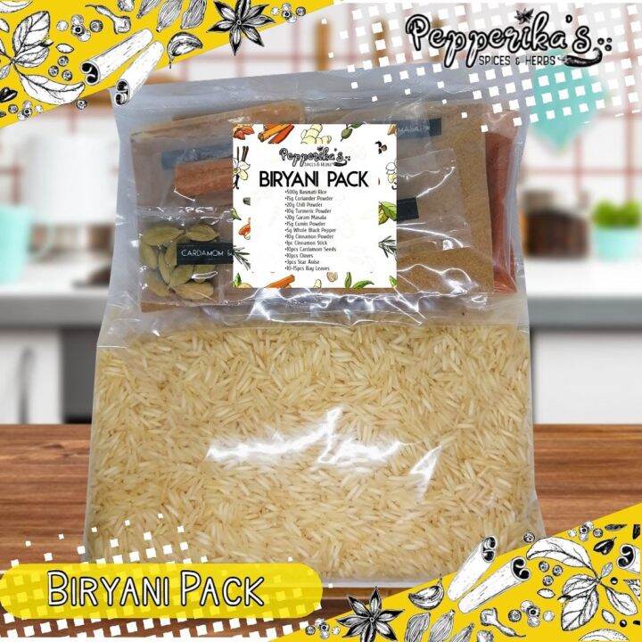 Biryani and Kabsa Pack: Complete Spices 500g Basmati Rice 6-8 servings ...