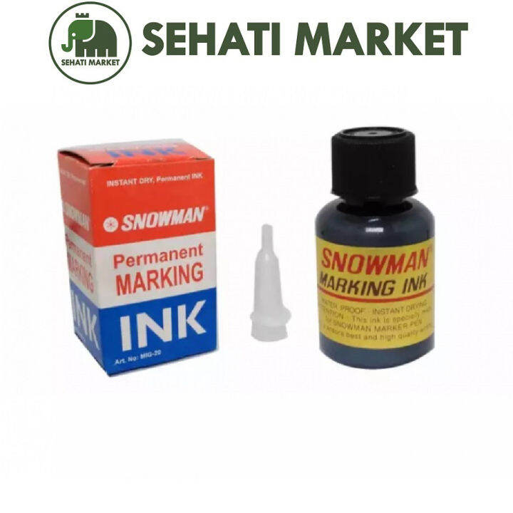 ATK TINTA PERMANENT MARKING SNOWMAN MIG-20 HITAM | Lazada Indonesia
