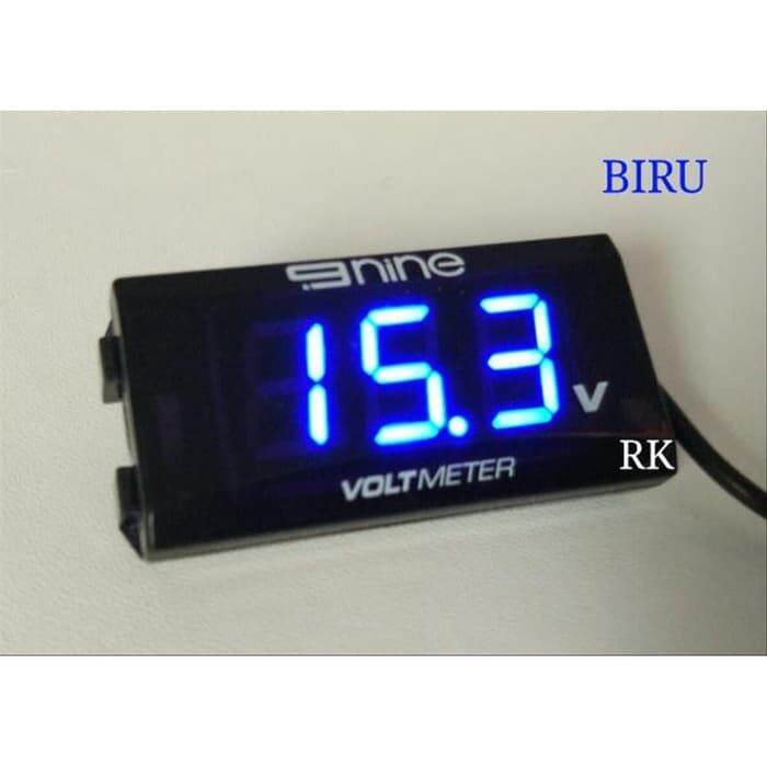 VOLTMETER DIGITAL SLIM OUTDOOR BIRU - ALAT UKUR TEGANGAN DC 12V ...
