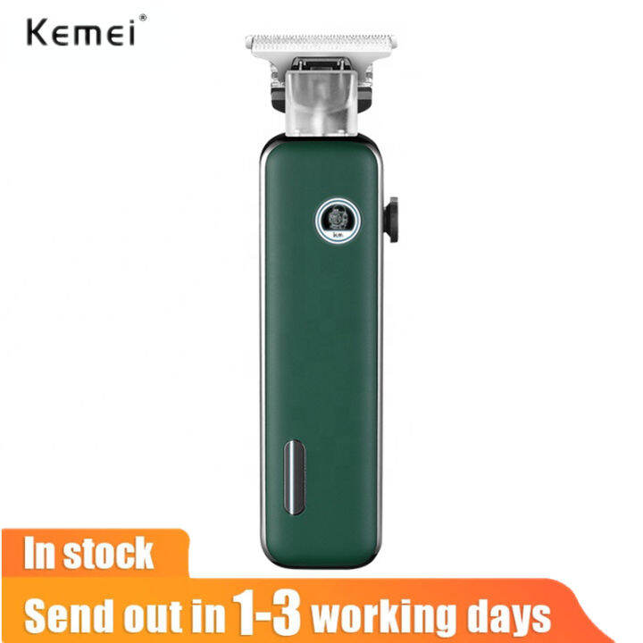 Kemei Professional Barber Hair Trimmer T-blade Dry-shaving and Fading ...