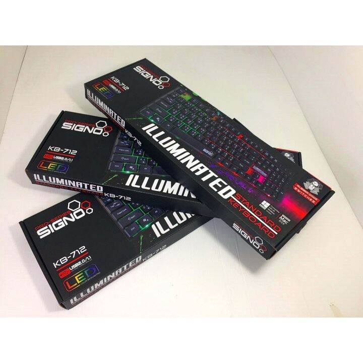 NP คีย์บอร์ด คีย์บอร์ดเกมมิ่ง SIGNO รุ่น (KB-712) Illuminated Standard ...