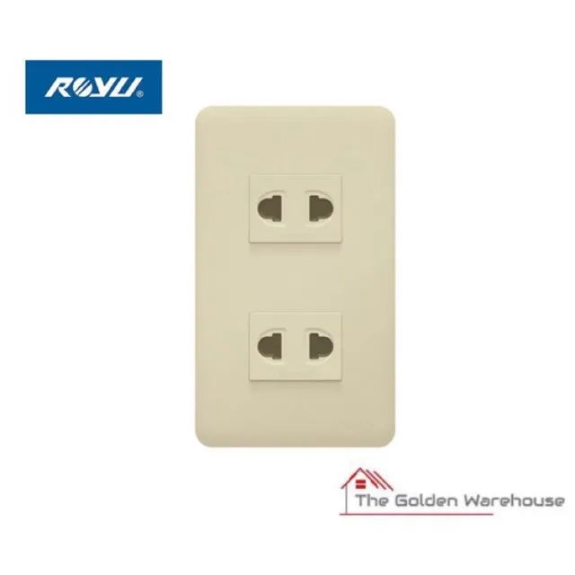 Royu 2 Gang Universal Outlet Set (Classic Series) | Lazada PH