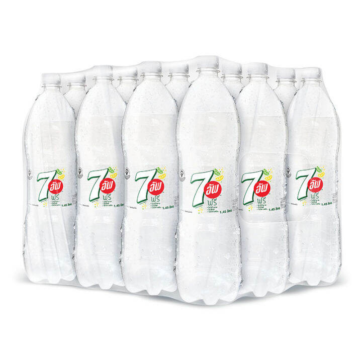 เซเว่นอัพ ฟรี น้ำอัดลม ปราศจากน้ำตาล 1.45 ลิตร x 12 ขวด 7up Free Soft Drink No Sugar 1.45L x 12 ...