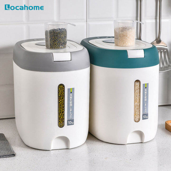 Household Kitchen Rice Dispenser 5KG-10KG Large Capacity Rice Grain ...