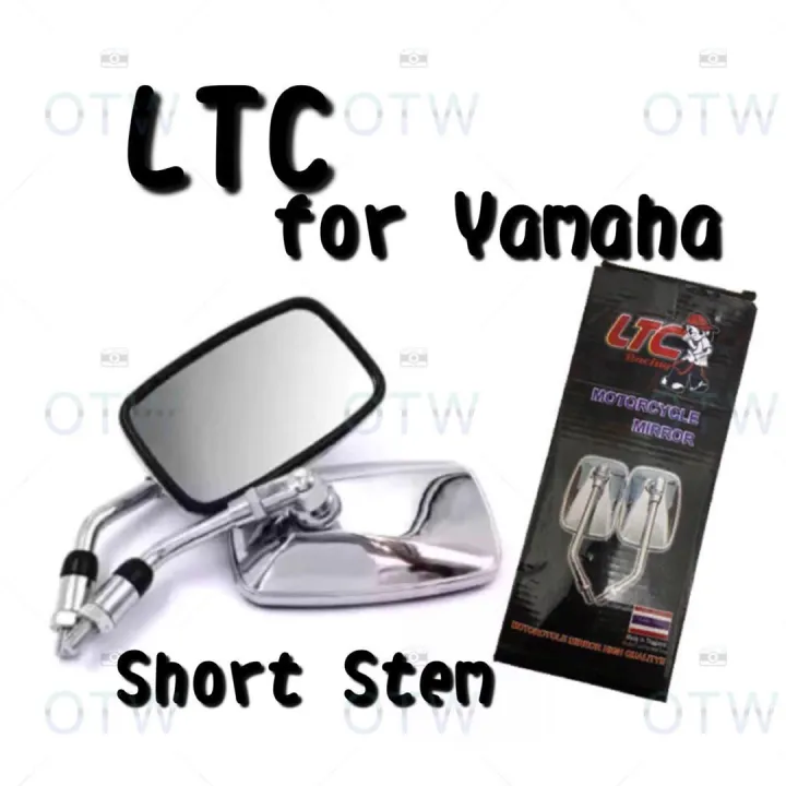 LTC For Yamaha Short Stem Square Side Mirror (Silver) | Lazada PH