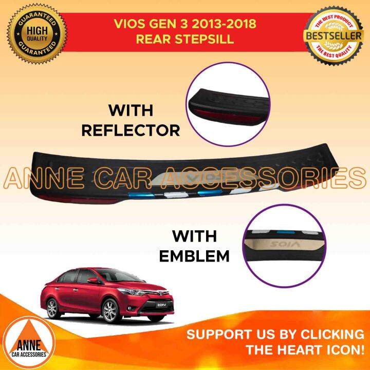 Rear Stepsill for Toyota Vios Gen 3 2014 2015 2016 2017 2018 Gen3 Vios ...