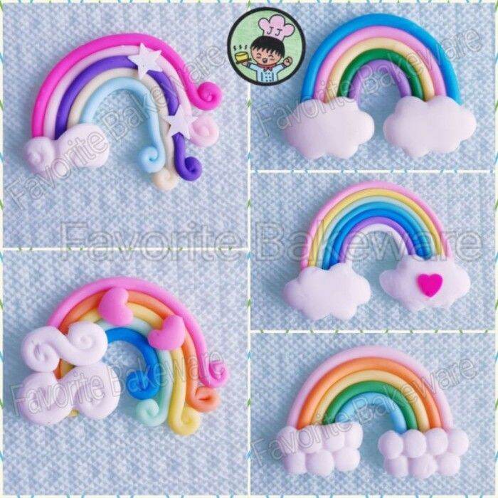 Topper Rainbow Birthday Cake Cloud Hiasan Kue Ulang Tahun Pelangi Awan ...