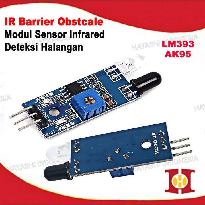 Infrared Barrier Module Obstacle Avoidance Halangan Sensor Lm393 Ak95 Lazada Indonesia 