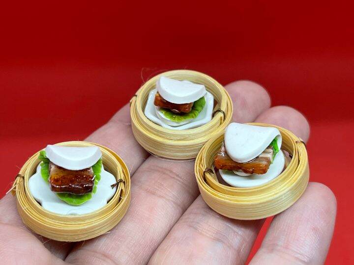 Handmade Miniature Kong Ba Bao/Kou Rou Bao(扣肉包), Braised Pork belly Bun ...