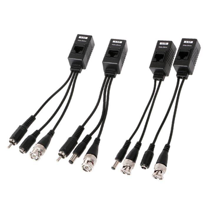 ☝1 Pair BNC To RJ45 Passive Video Power + Audio Balun Transceiver For CCTV Camera | Lazada PH
