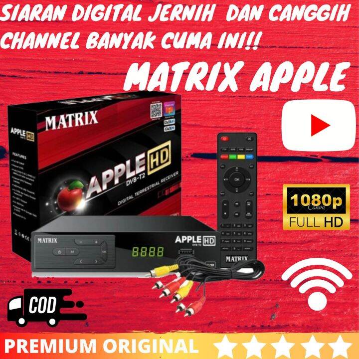 SIARAN DIGITAL STB MATRIX MERAH JERNIH CHANNEL BANYAK DVB-T2 RECEIVER ...