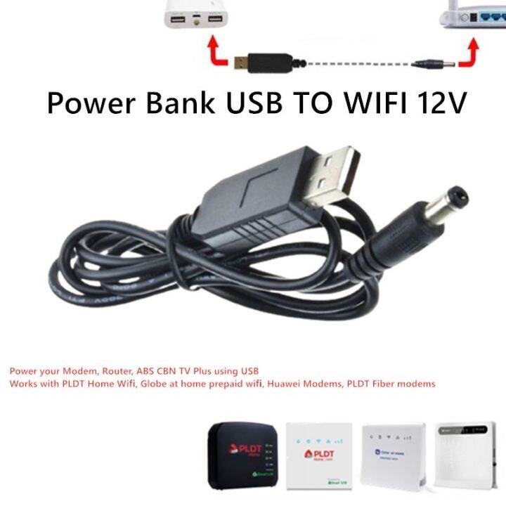 【COD】 5V to 12V USB Step Up Booster power supply Cable For Globe PLDT ...