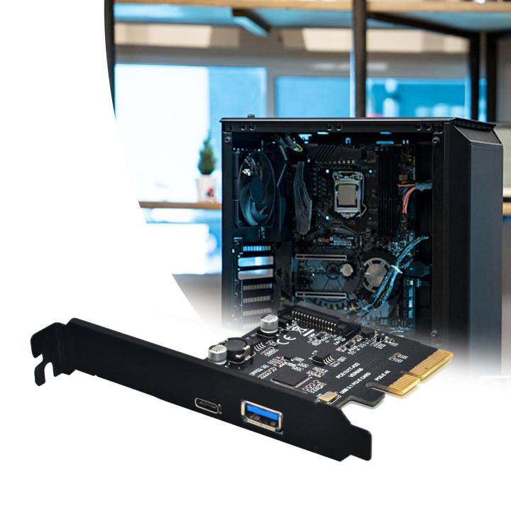 Almencla Pci-e ถึง USB 3.1 Gen2 10 Gbps ประเภท C การ์ดขยาย4X สำหรับคอมพิวเตอร์พีซี | Lazada.co.th