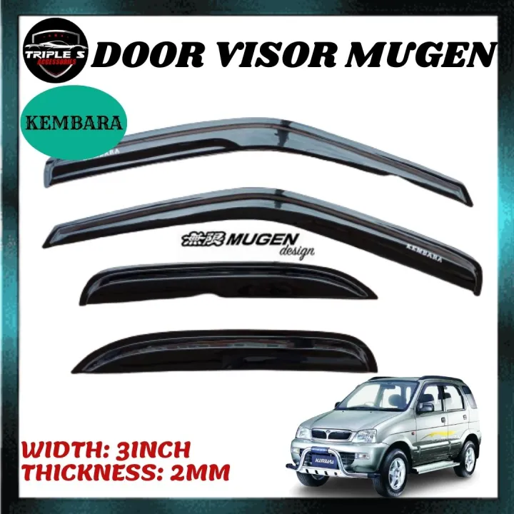 Perodua Kembara Door Visor Mugen Style Air Press Sun Visor Protection 4 ...