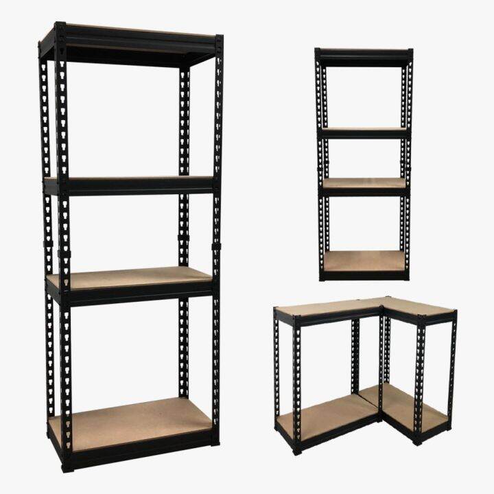 Boltless Rack Shelving Storage Shelf DIY Heavy Rak Kabinet Tempat ...
