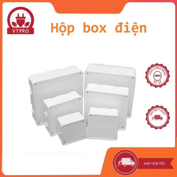 Hộp điện, hộp box điện, hộp nối ống vuông đủ size 10x10 - 12x12 - 15x15 ...